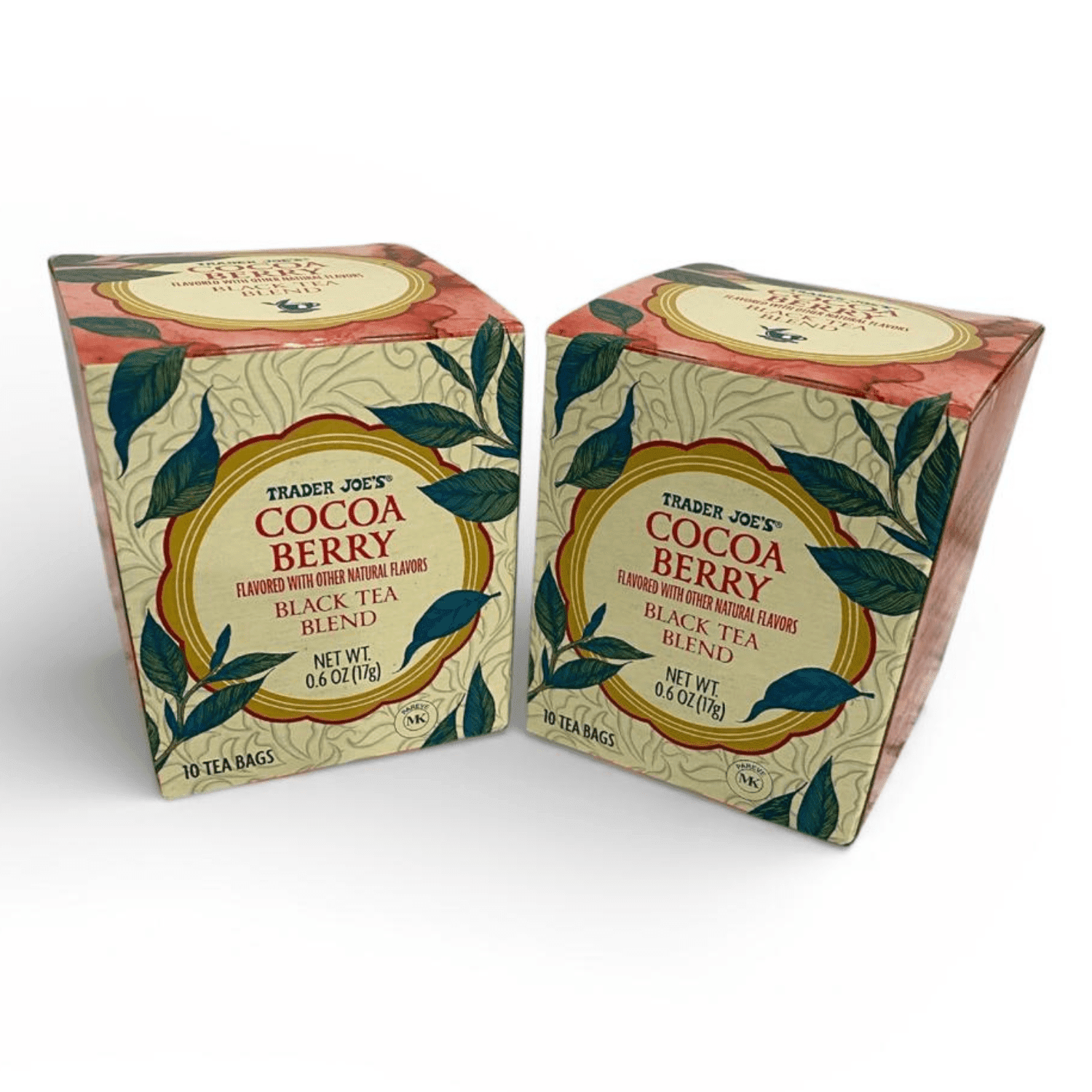 Trader Joe’s Cocoa Berry Black Tea Blend, Flavored Black Tea Bags, 10 ...