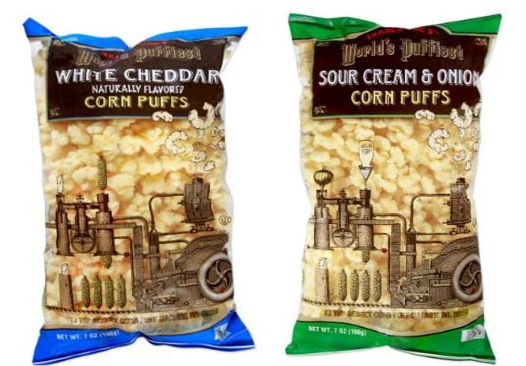 Trader Joe's Corn Puffs White Cheddar and Sour Cream & Onion Flavored ...