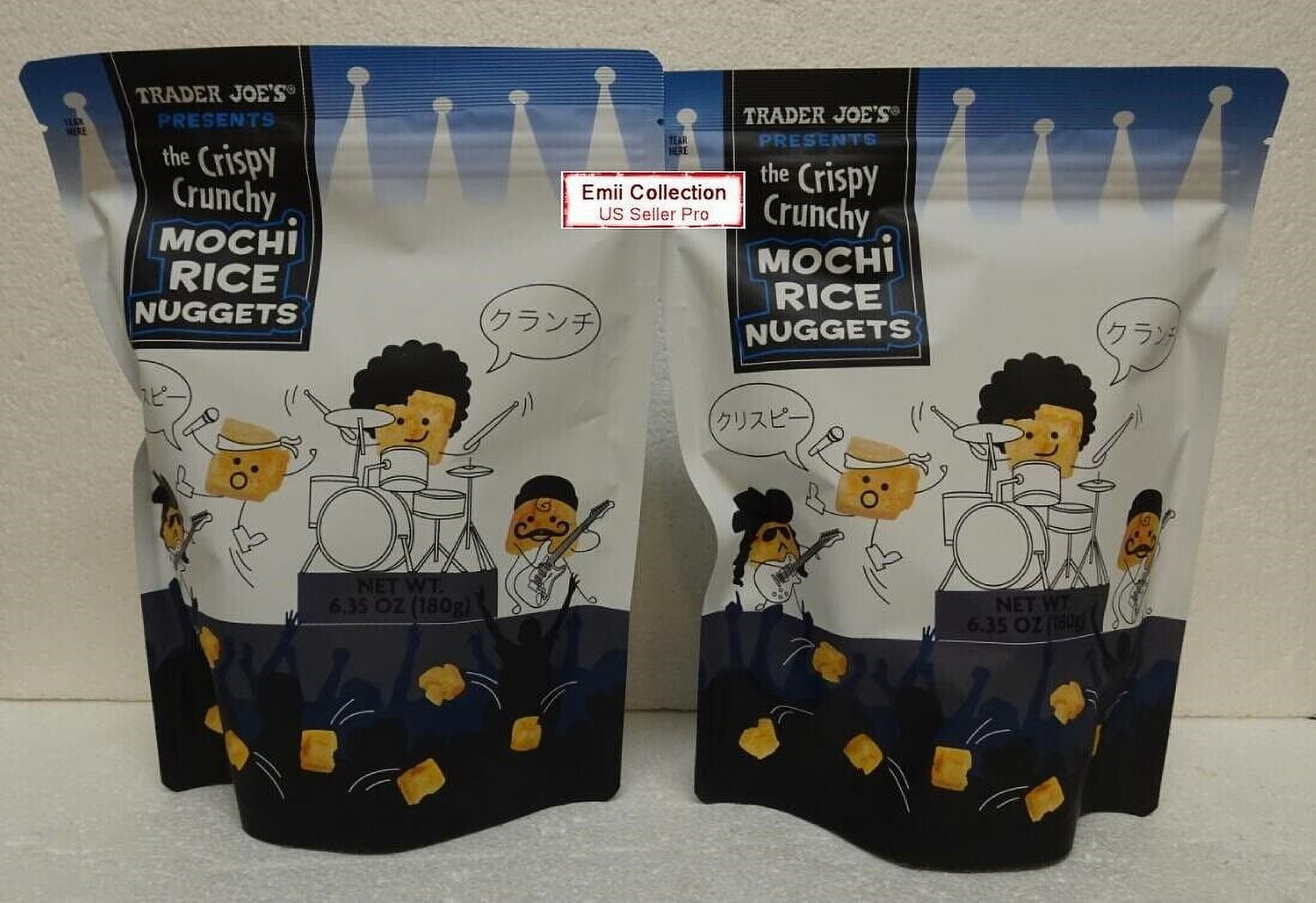 Trader Joe’s Crispy Crunchy Original Mochi Rice Nuggets 6.35oz 180g (2 Bags) - Walmart.com