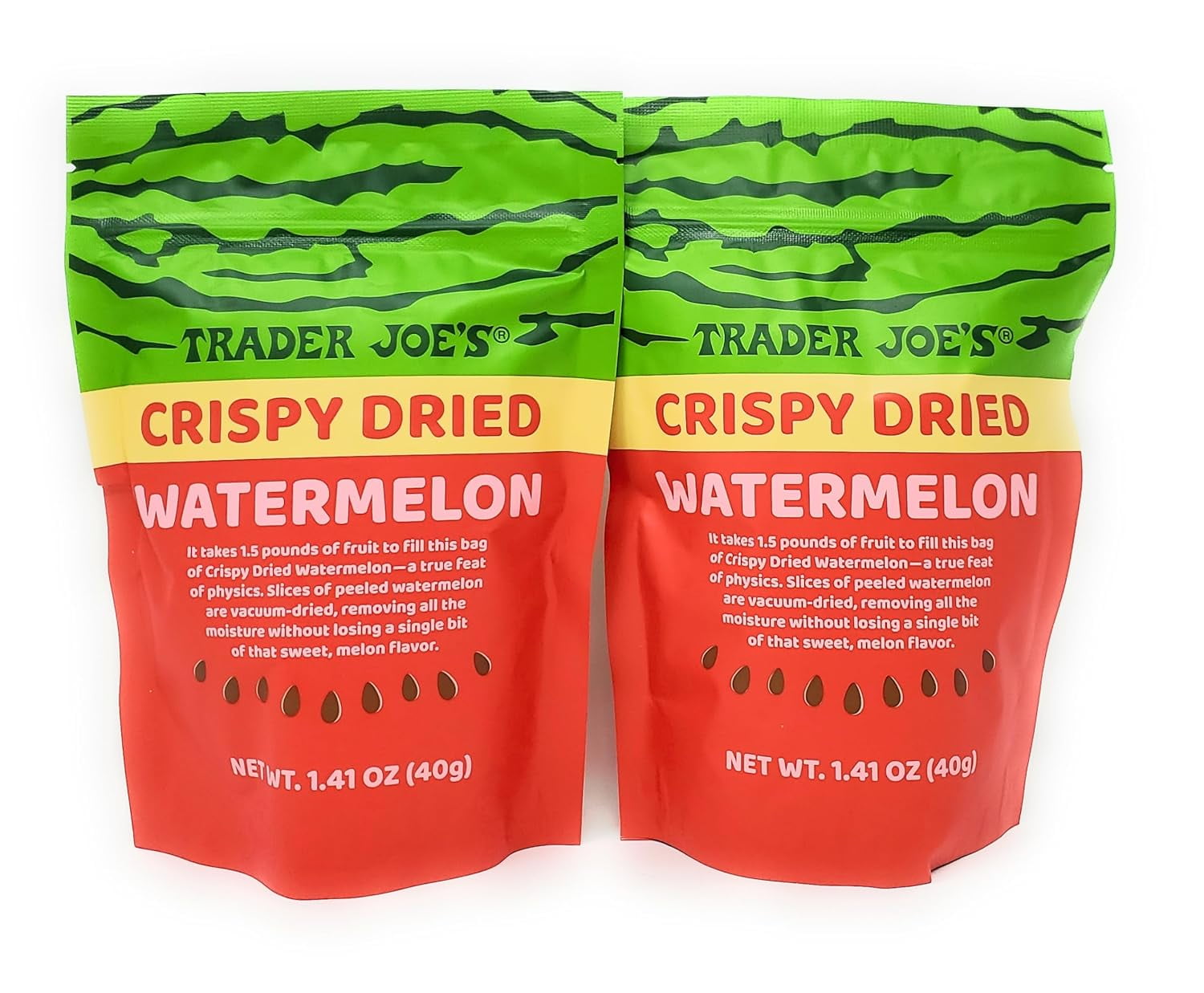 Trader Joe's Crispy Dried Watermelon 1.41oz , 2 counts - Walmart.com