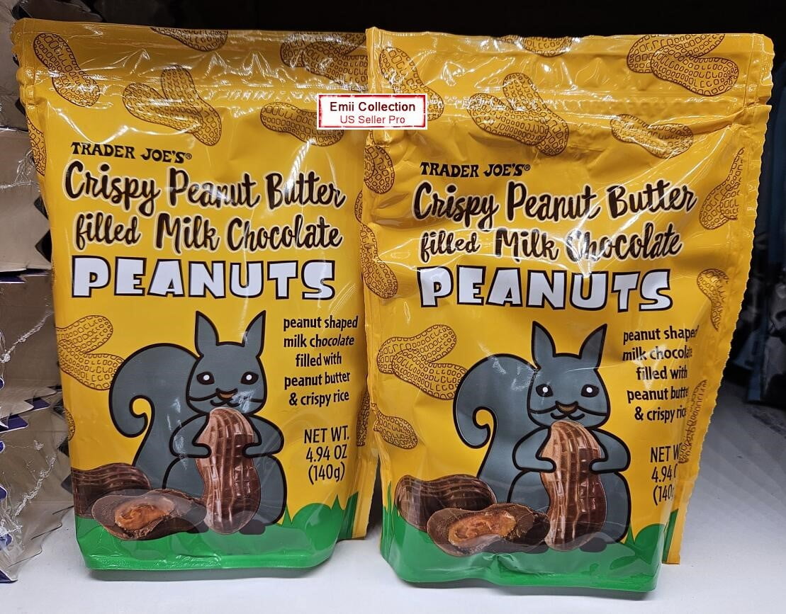 Trader Joe's Crispy Peanut Butter filled Milk Chocolate Peanuts 4.94oz 140g (2 Bags) - Walmart.com