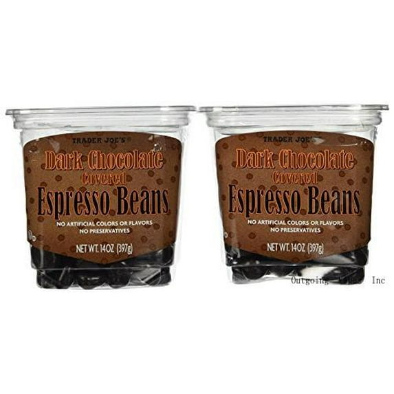 Trader Joe's Dark Chocolate Covered Espresso Beans, 14Oz. (2 Pack ...