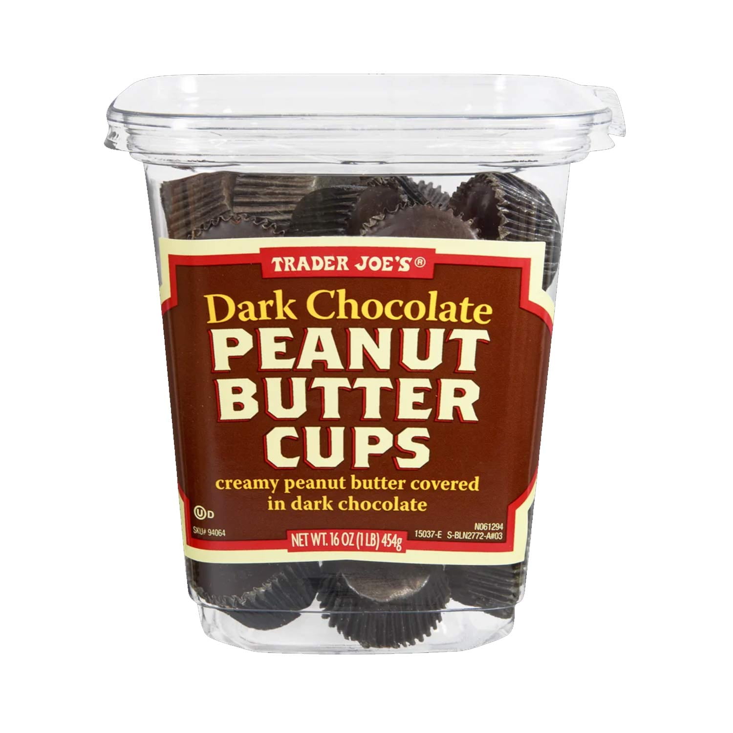 Trader Joe's Dark Chocolate Peanut Butter Cups, 16 Oz, Rich Snack Treat ...