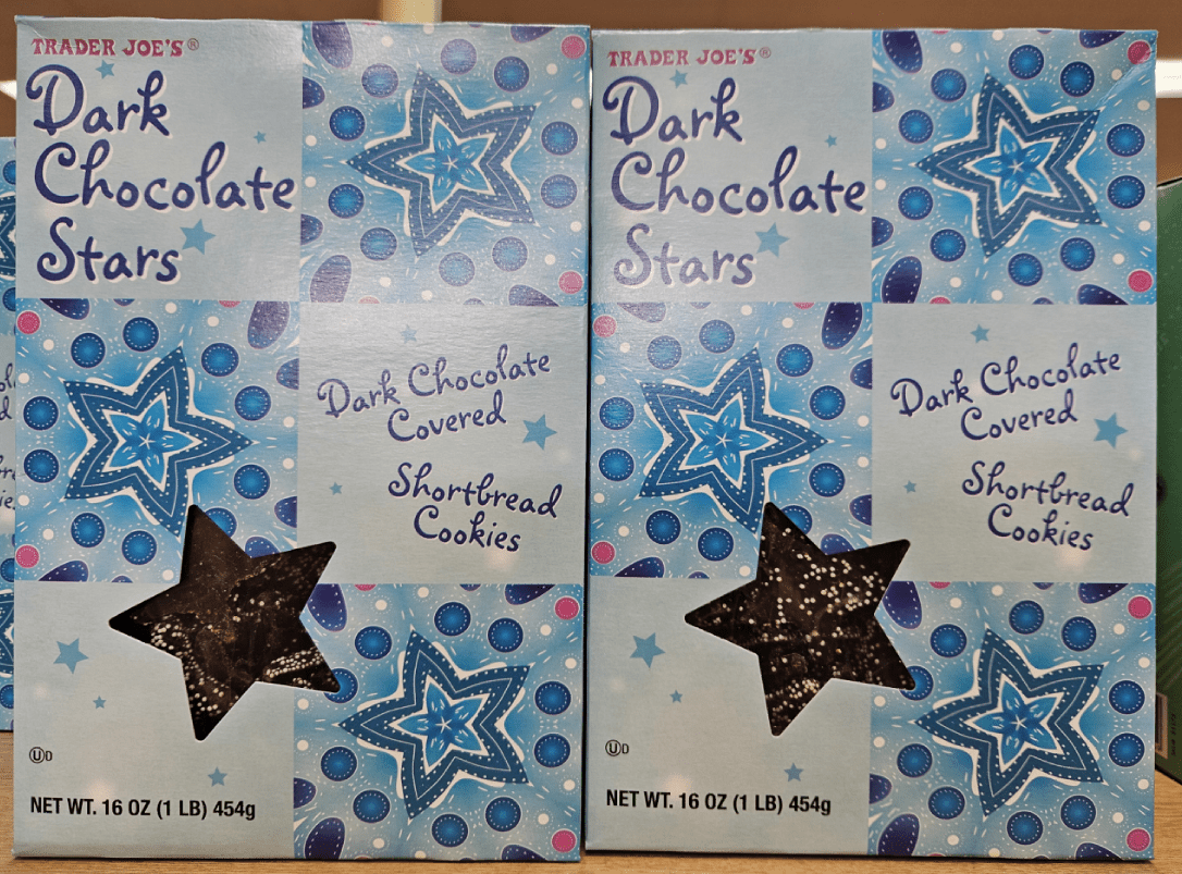 Trader Joe’s Dark Chocolate Stars Shortbread Cookies 16oz 454g (2 Boxes ...