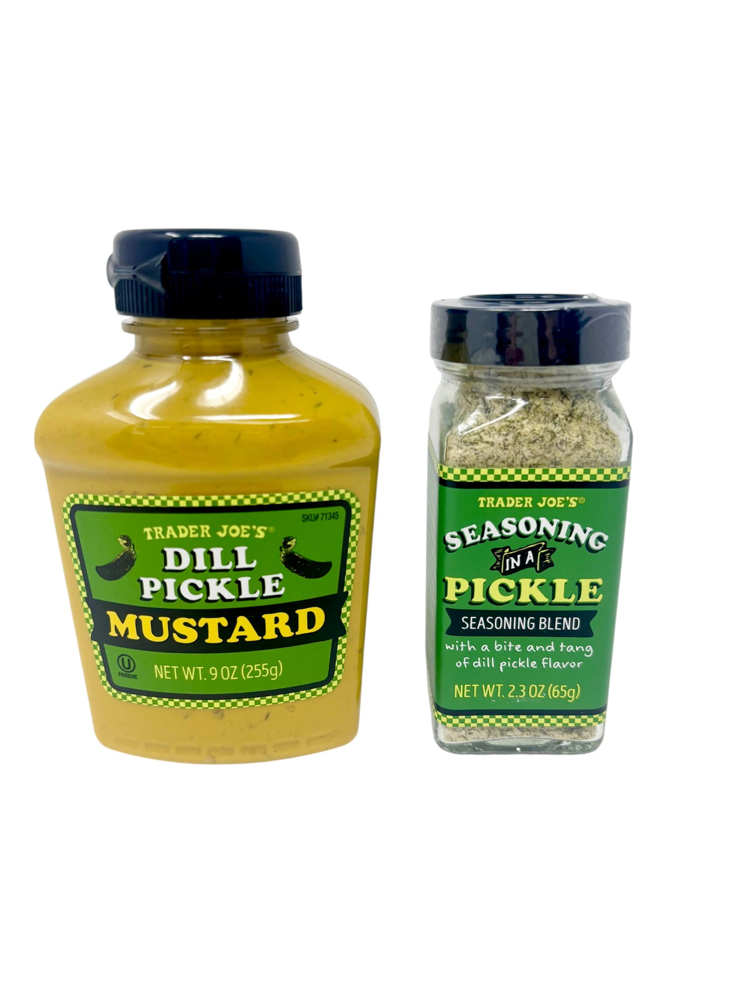 Trader Joe's Dill Pickle Mustard, 9 oz and In a Pickle Seasoning, 2.3 ...