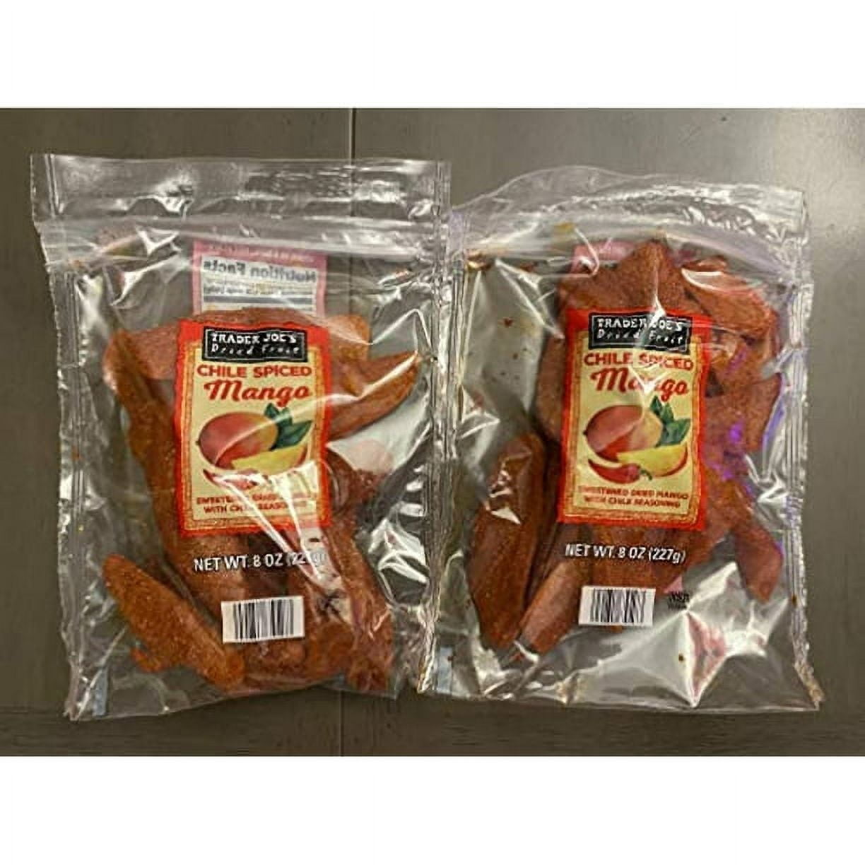 Trader Joe's Chili Mangoes Snacks, Dried Fruit Chile Spiced Mango, 8oz ...