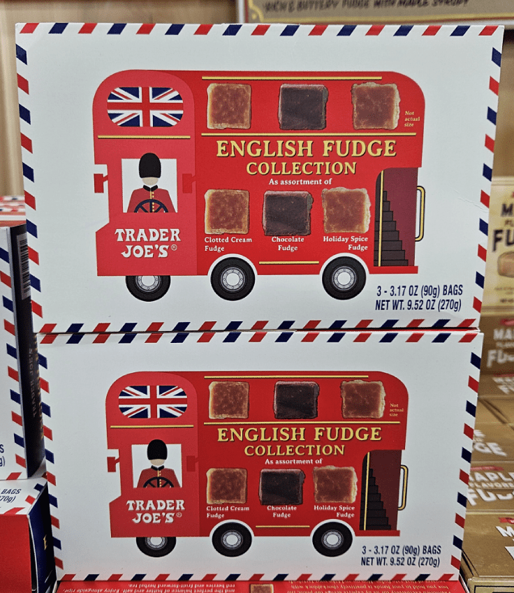 Trader Joe’s English Fudge Collection Clotted Cream, Chocolate, Holiday Spice Fudge 9.52oz 270g ...