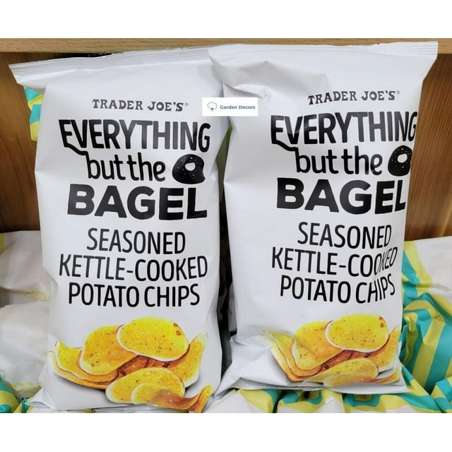 Trader Joe’s Everything but the Bagel Seasoned Kettle-Cooked Potato Chips 7oz 198g (Two Bags ...