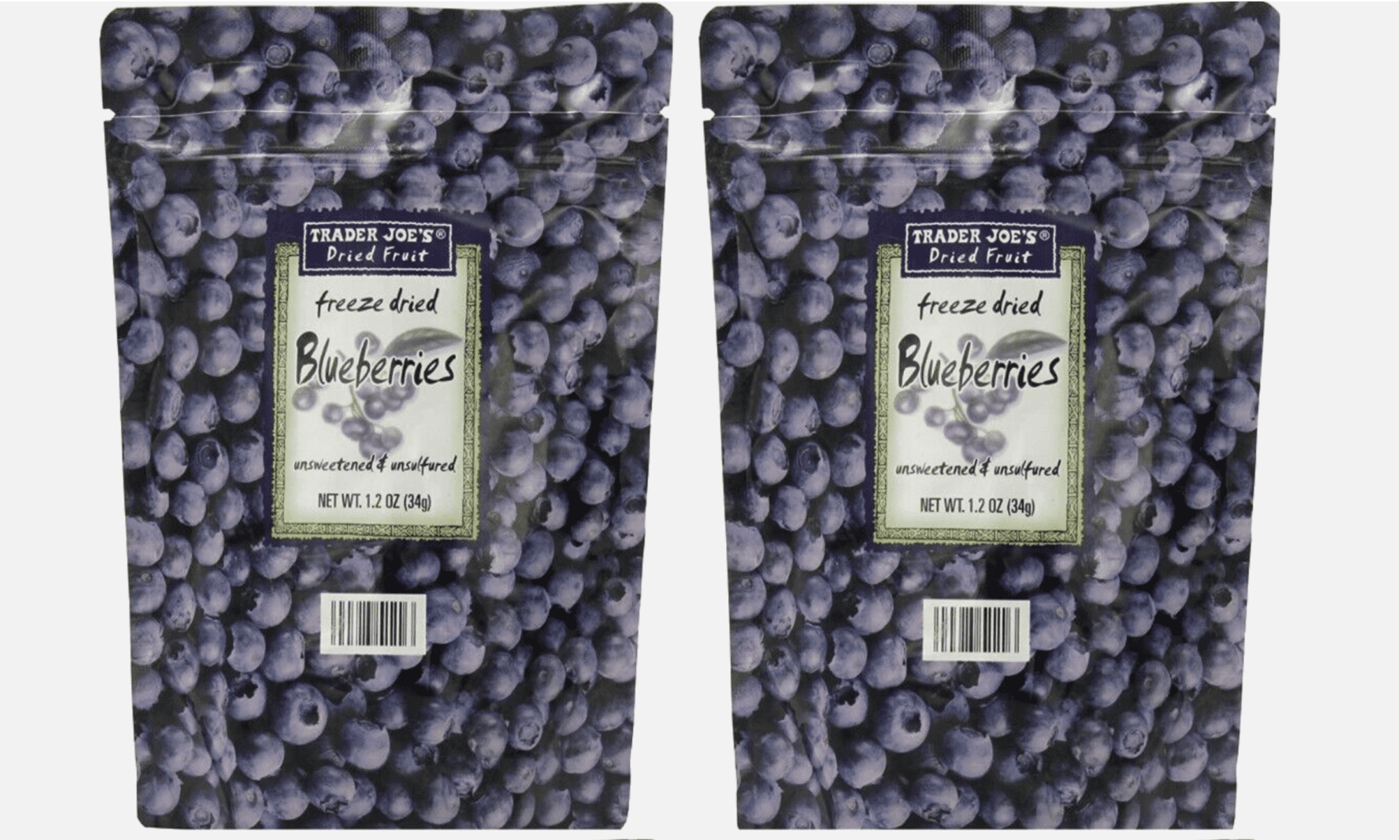 Trader Joe's Vegan Freeze Dried Blueberries (Pack of 2) - Walmart.com Trader Joe's Vegan Freeze Dried Blueberries (Pack of 2) - Walmart.com