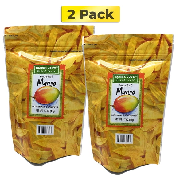 Trader Joe's Freeze-Dried Mango, Unsweetened, Crunchy Snack, 2-Pack, 3. ...