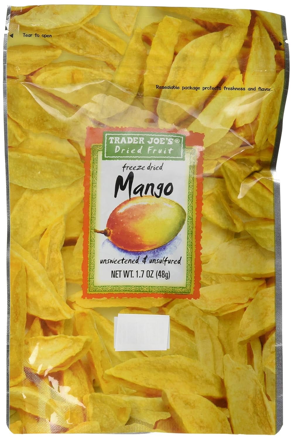 Trader Joe's Freeze Dried Thai Mango Unsweetened & Unsulfured 1.7oz - Walmart.com