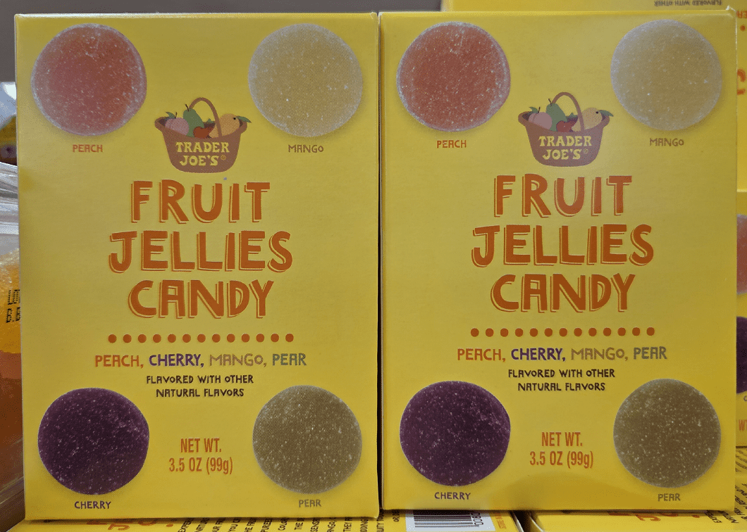 Trader Joe's Fruit Jellies Candy Peach, Cherry, Mango, Pear 3.5oz 99g ...
