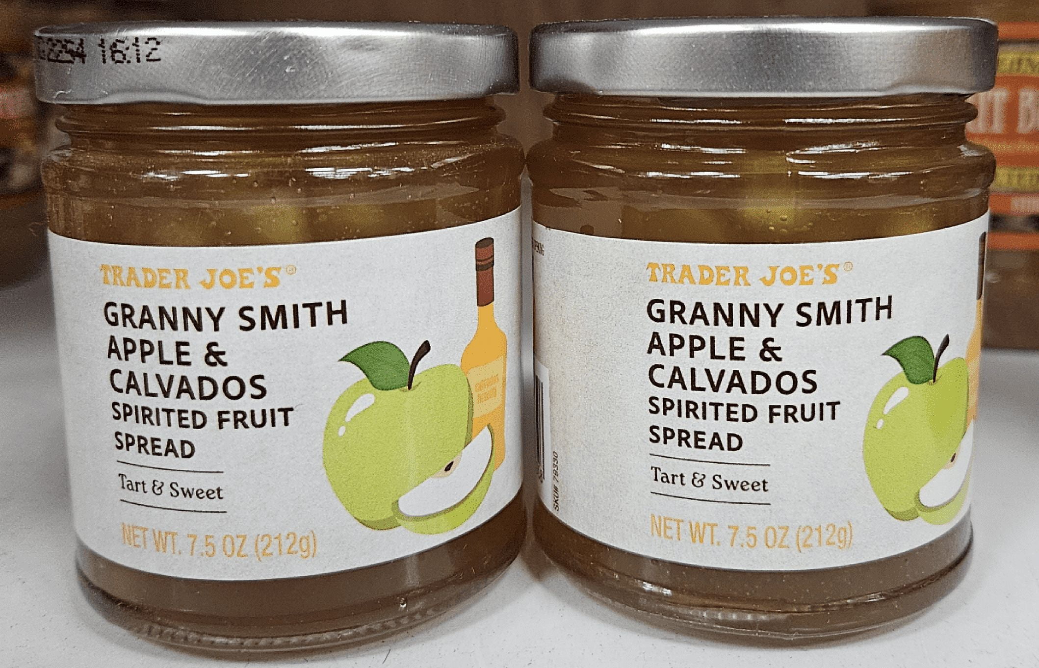 Trader Joe’s Granny Smith Apple & Calvados Spirited Fruit Spread Tart & Sweet 7.5oz 212g (2 Jars ...