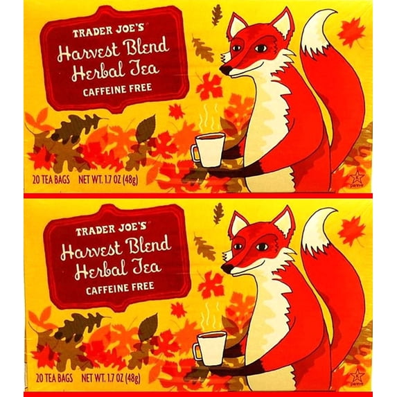 Trader Joe's Harvest Blend Herbal Tea, Caffeine Free, 20 Count (Pack of ...