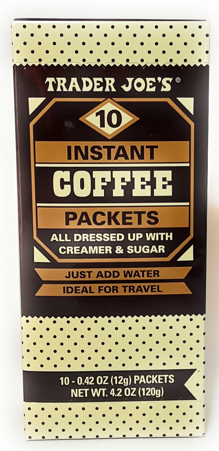 Trader Joe's Instant Coffee Packets with Creamer & Sugar, 10 Packets, 4 ...