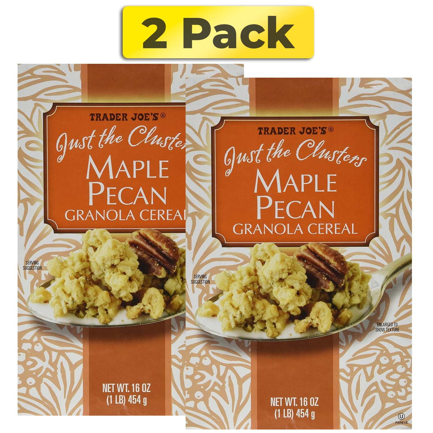 Trader Joe's Just the Clusters Maple Pecan Granola Cereal, 16 oz, Pack 2 - Walmart.com