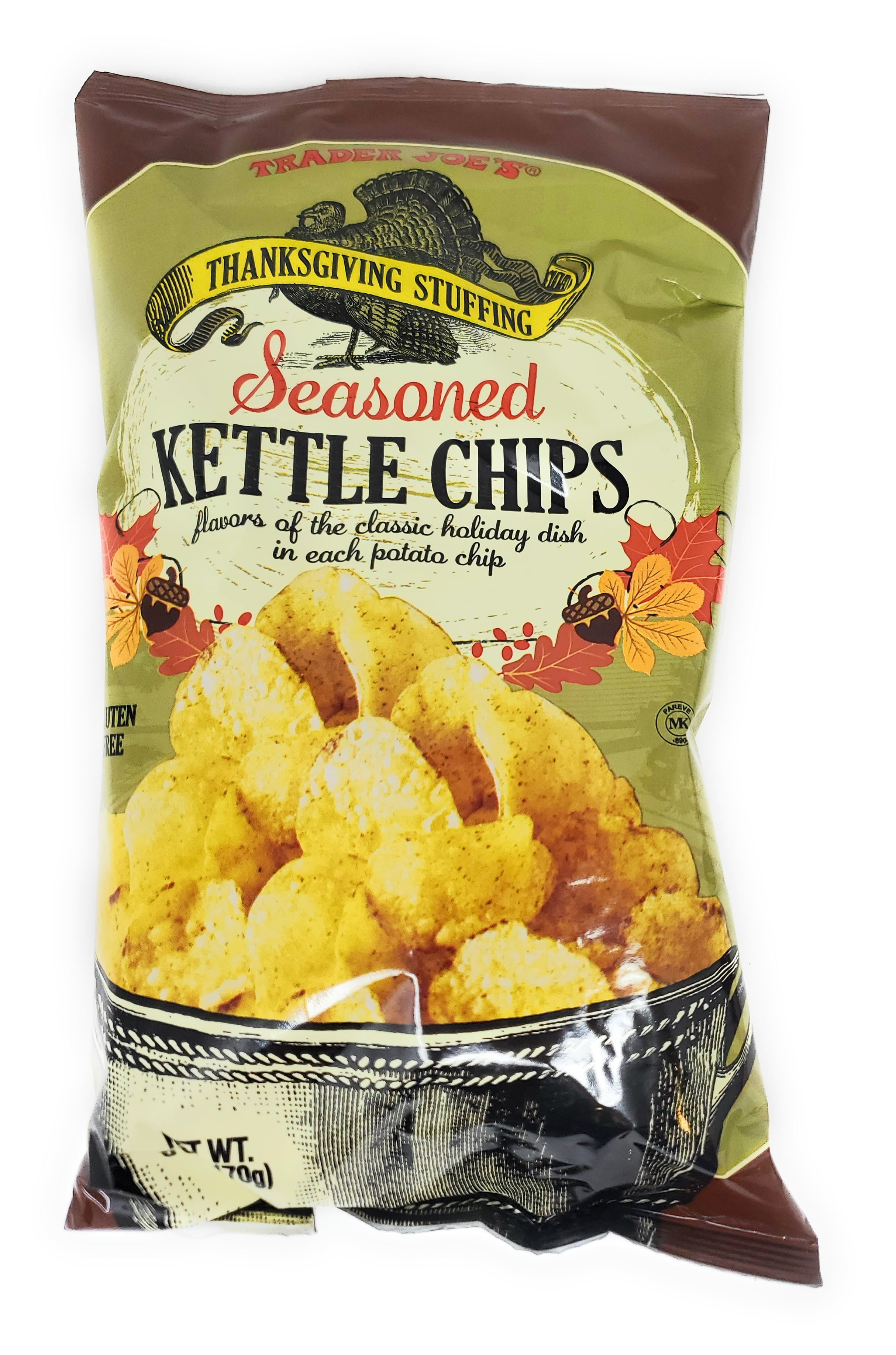 Trader Joe's Kettle Chips, Thanksgiving Stuffing Seasoned, Gluten Free ...