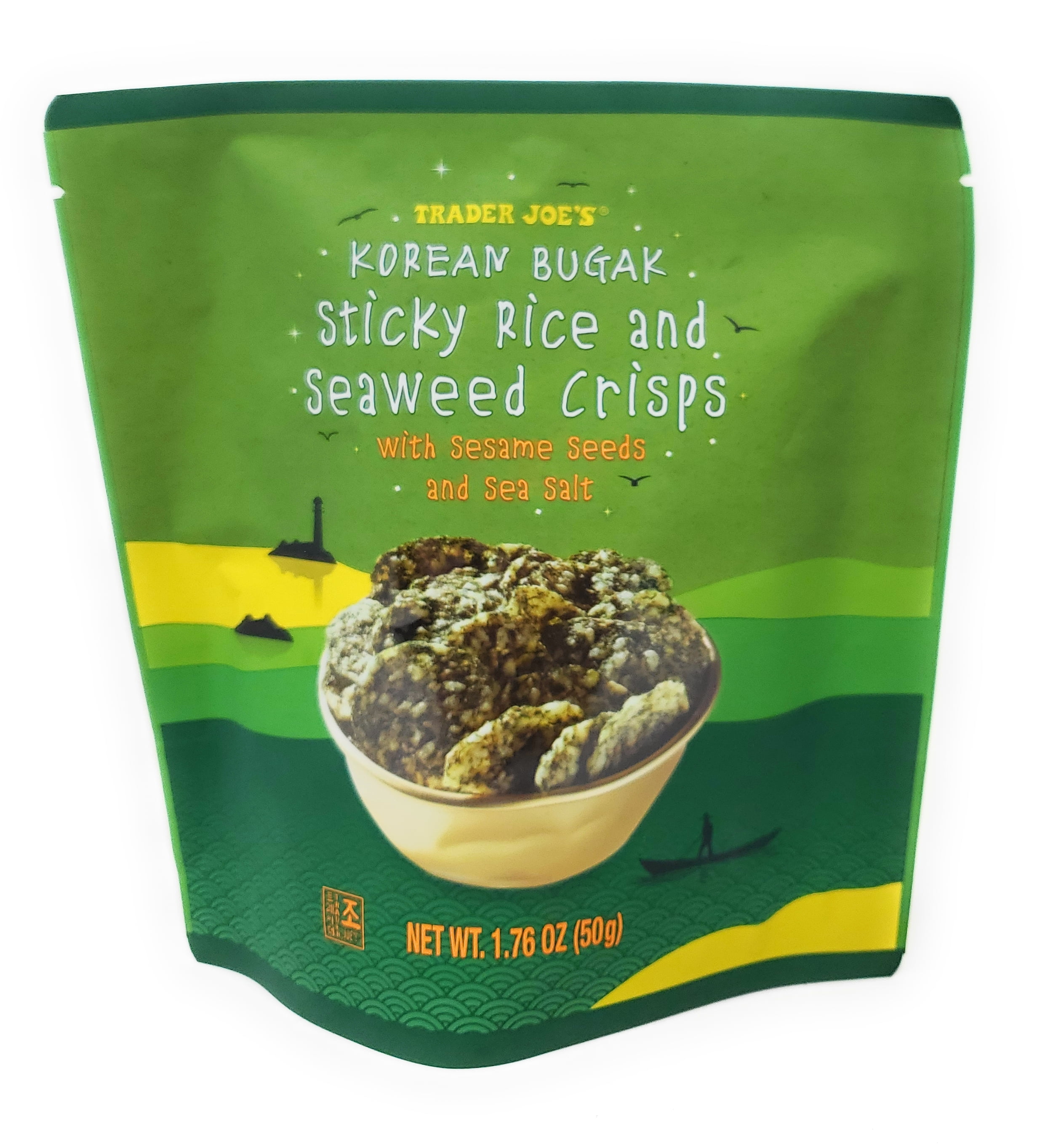 Trader Joe's Korean Bugak Sticky Rice and Seaweed Crisps with Sesame ...