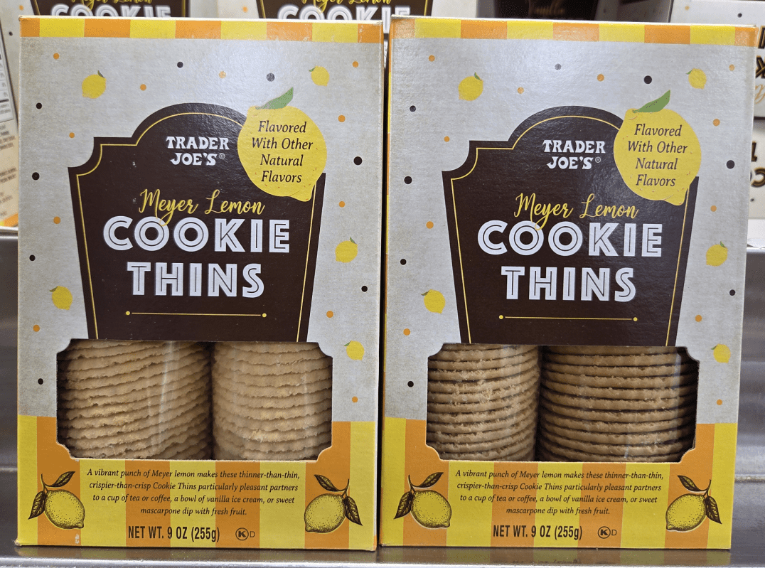 Trader Joe's Meyer Lemon Cookie Thins 9oz 255g (2 Boxes) - Walmart.com
