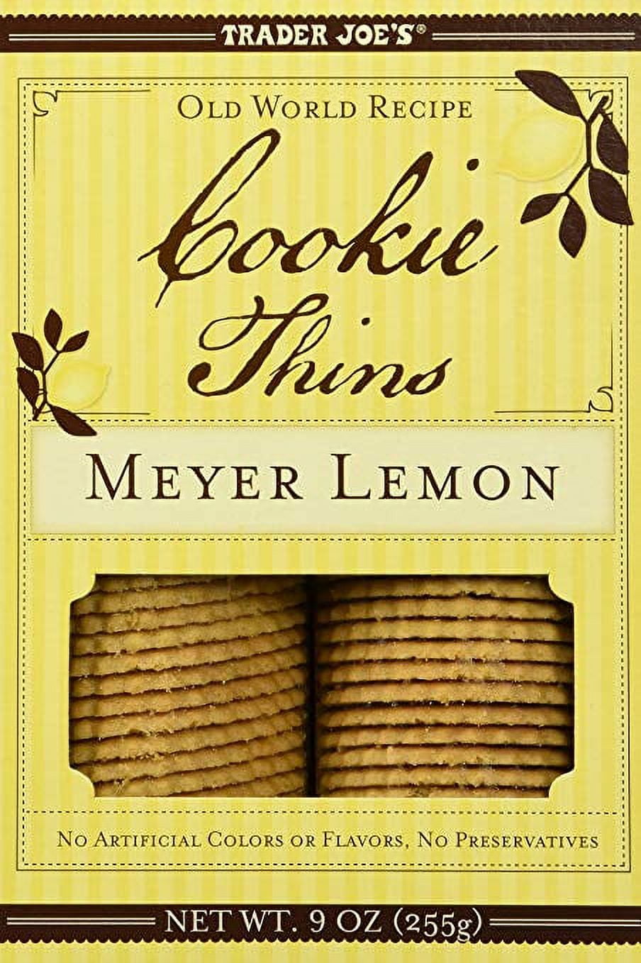 Trader Joe's Meyer Lemon Cookie Thins 9oz(255g) - Walmart.com