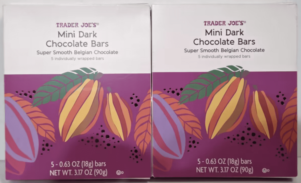 Trader Joe's Mini Dark Chocolate Bars Super Smooth Belgian Chocolate 3 ...