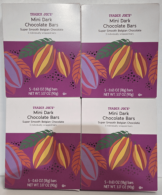 Trader Joe's Mini Dark Chocolate Bars Super Smooth Belgian Chocolate 3 ...