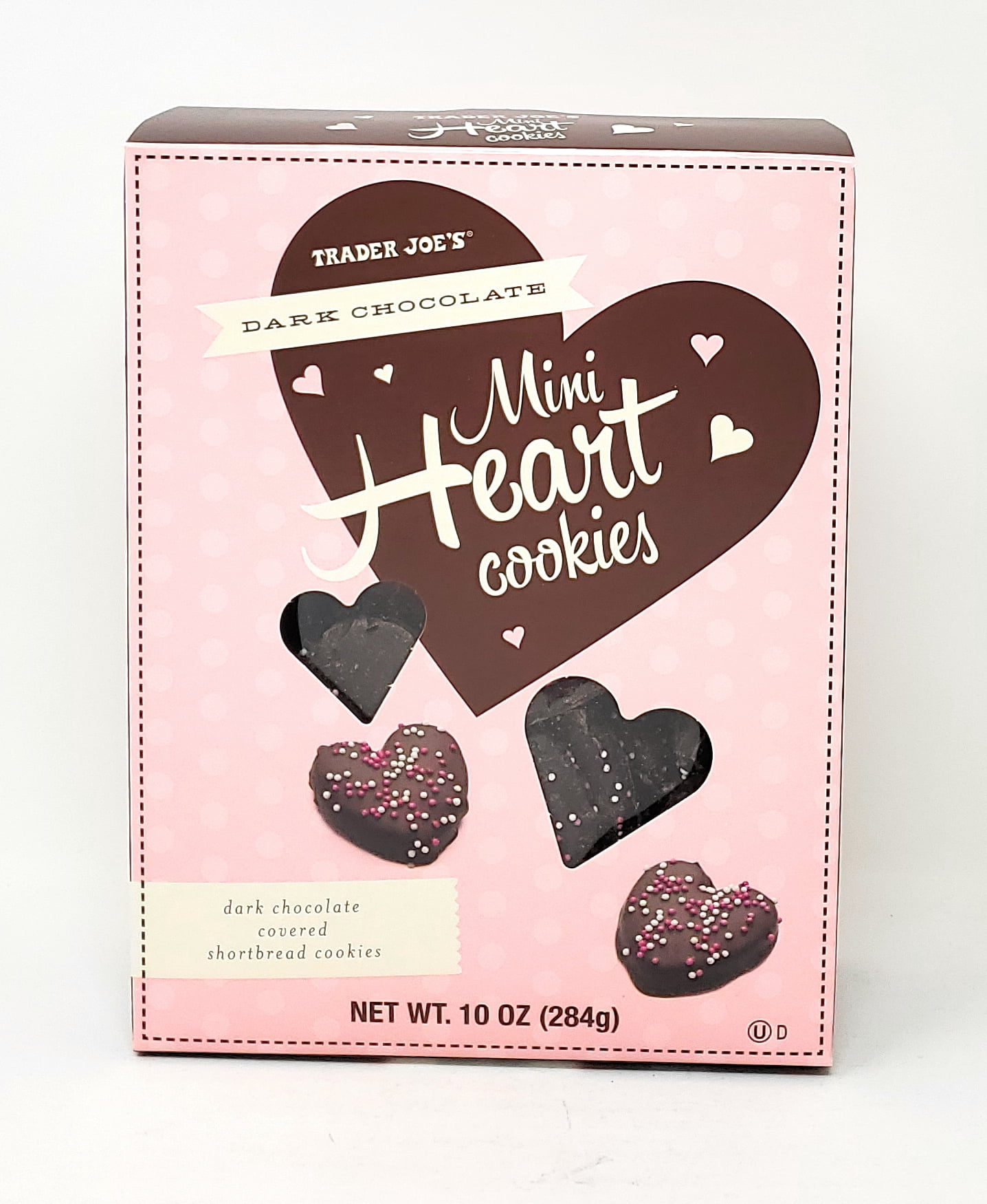 Trader Joe's, Mini Heart Cookies, 10 oz, Dark Chocolate Covered ...