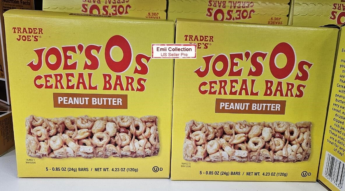 Trader Joe’s OS Cereal Bars Peanut Butter 4.23oz 120g (Two Boxes ...