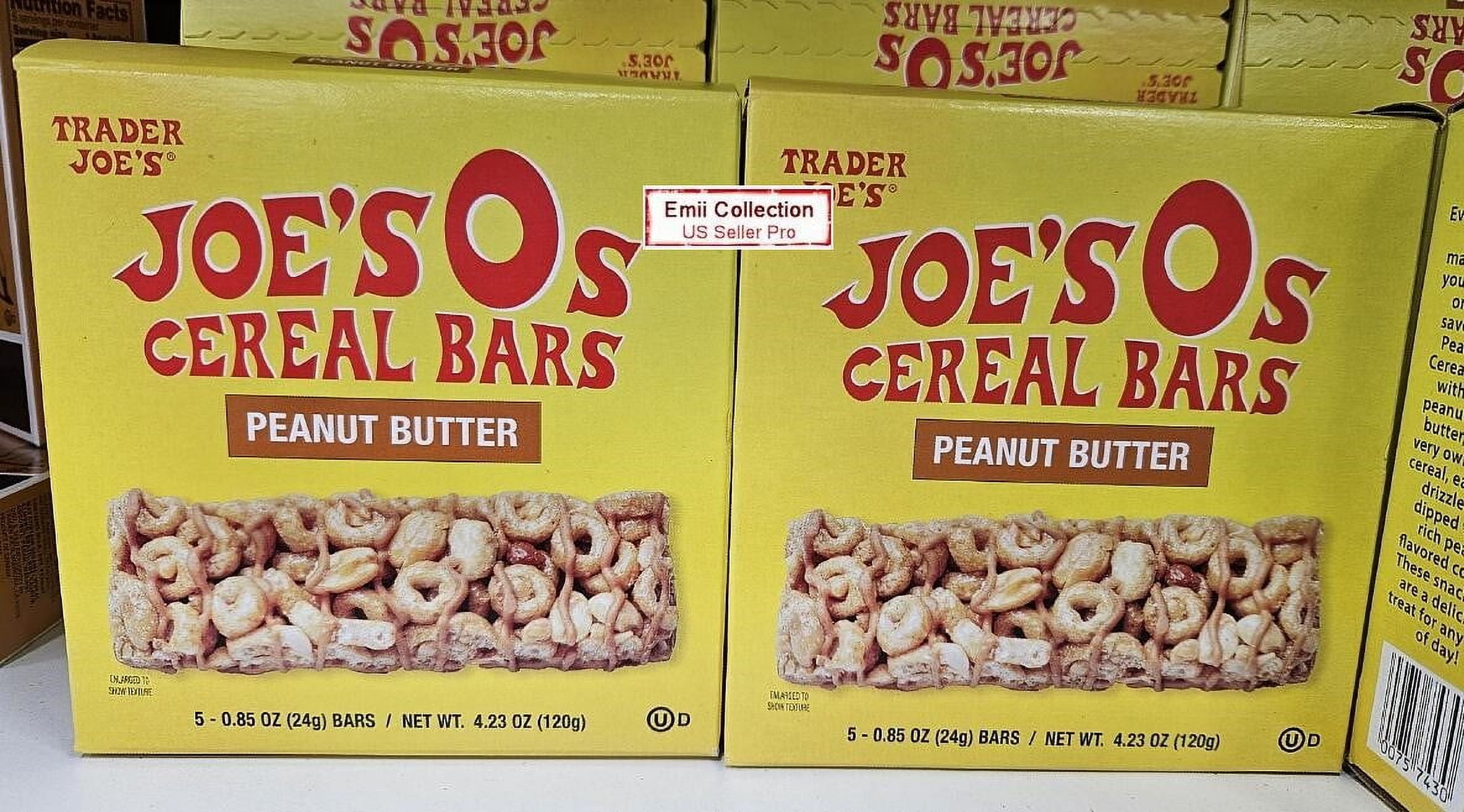 Trader Joe’s OS Cereal Bars Peanut Butter 4.23oz 120g (Two Boxes ...