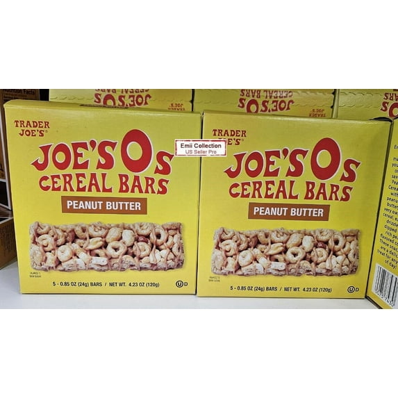 Trader Joe’s OS Cereal Bars Peanut Butter 4.23oz 120g (Two Boxes) - Walmart.com