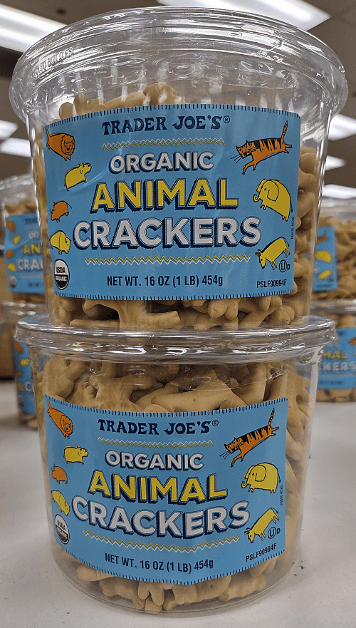 Trader Joe’s Organic Animal Crackers 16oz 454g (2 Tubs) - Walmart.com
