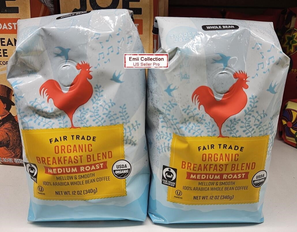 Trader Joe’s Organic Breakfast Blend Medium Roast Mellow & Smooth Whole ...