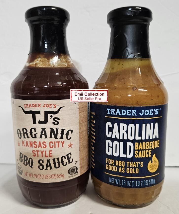 Trader Joe's Organic Kansas City Style & Carolina Gold BBQ Sauce (2 ...