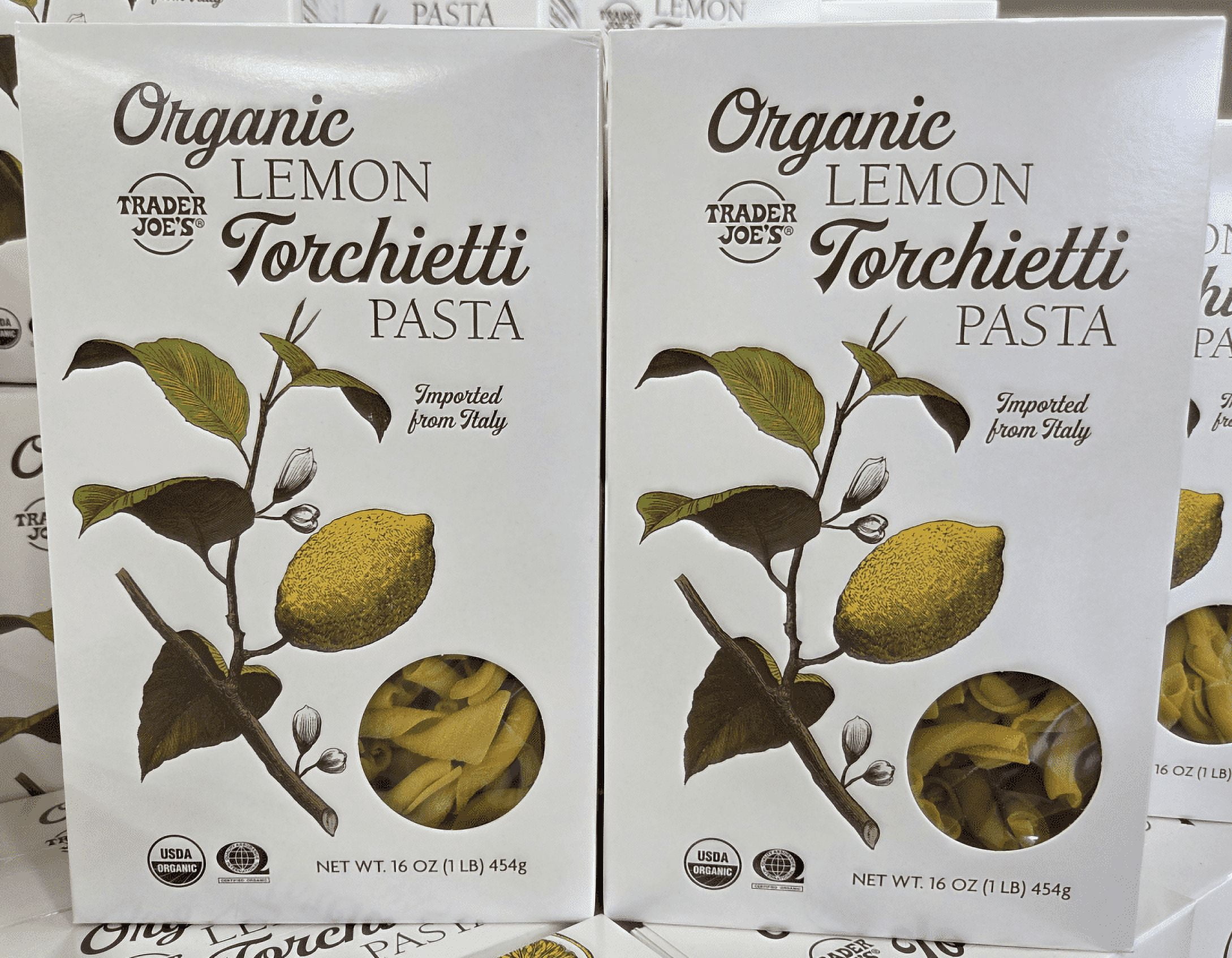 Trader Joe's Organic Lemon Torchietti Pasta 16oz 454g (2 Boxes) - Walmart.com