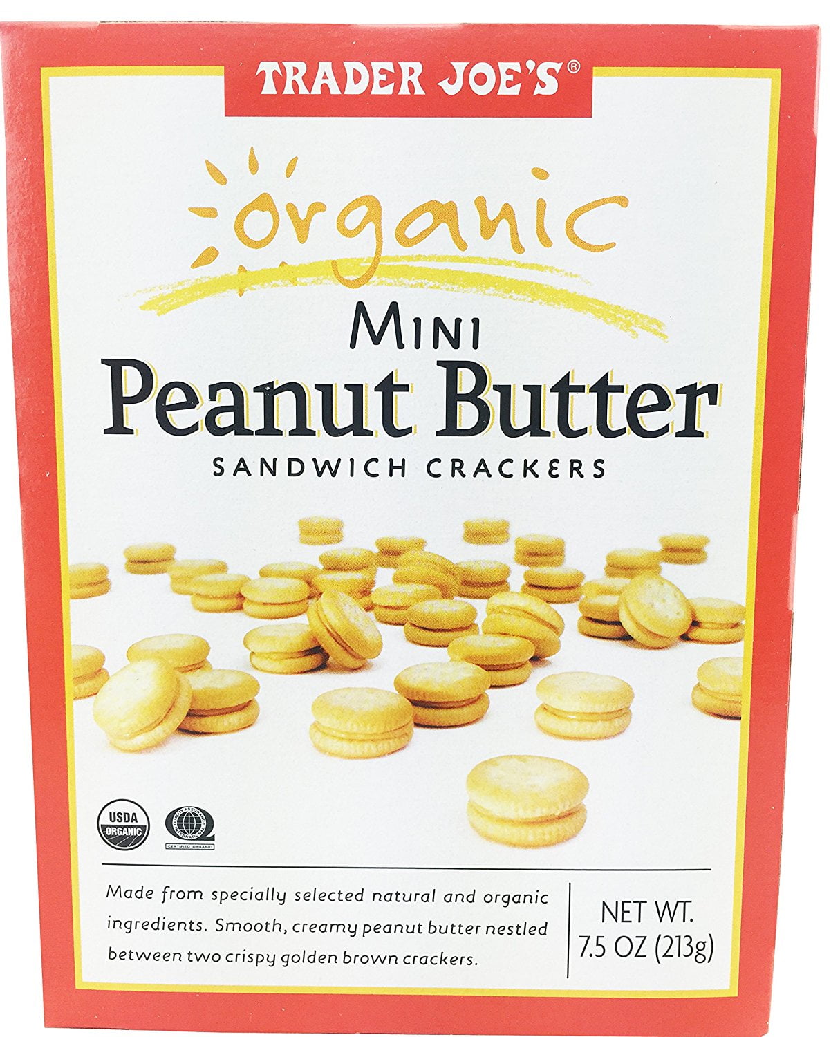 Trader Joe's Organic Mini Peanut Butter Sandwich Crackers - Walmart.com