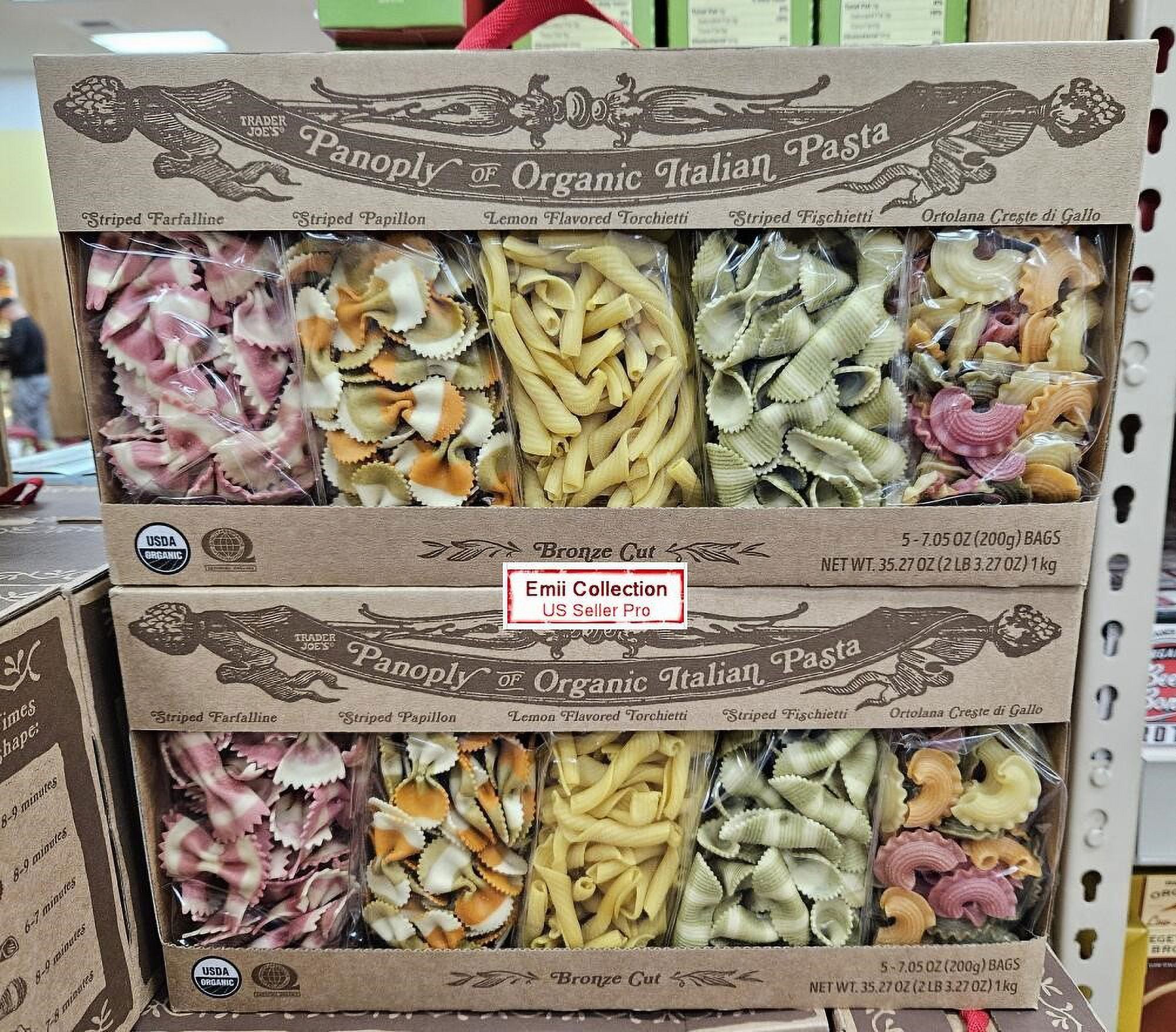 Trader Joe's Organic Panoply of Organic Italian Pasta Box 35.27oz 1kg ...