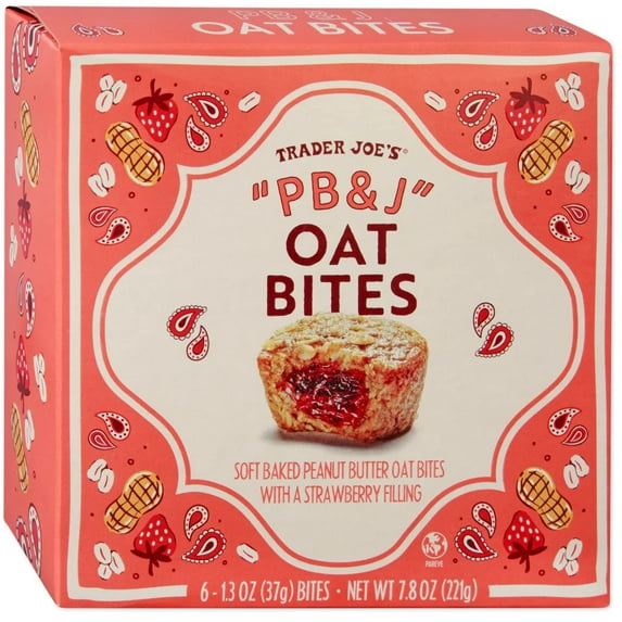 Trader Joe's PB and J Oat Bites, Soft Baked Peanut Butter Oat Bites ...