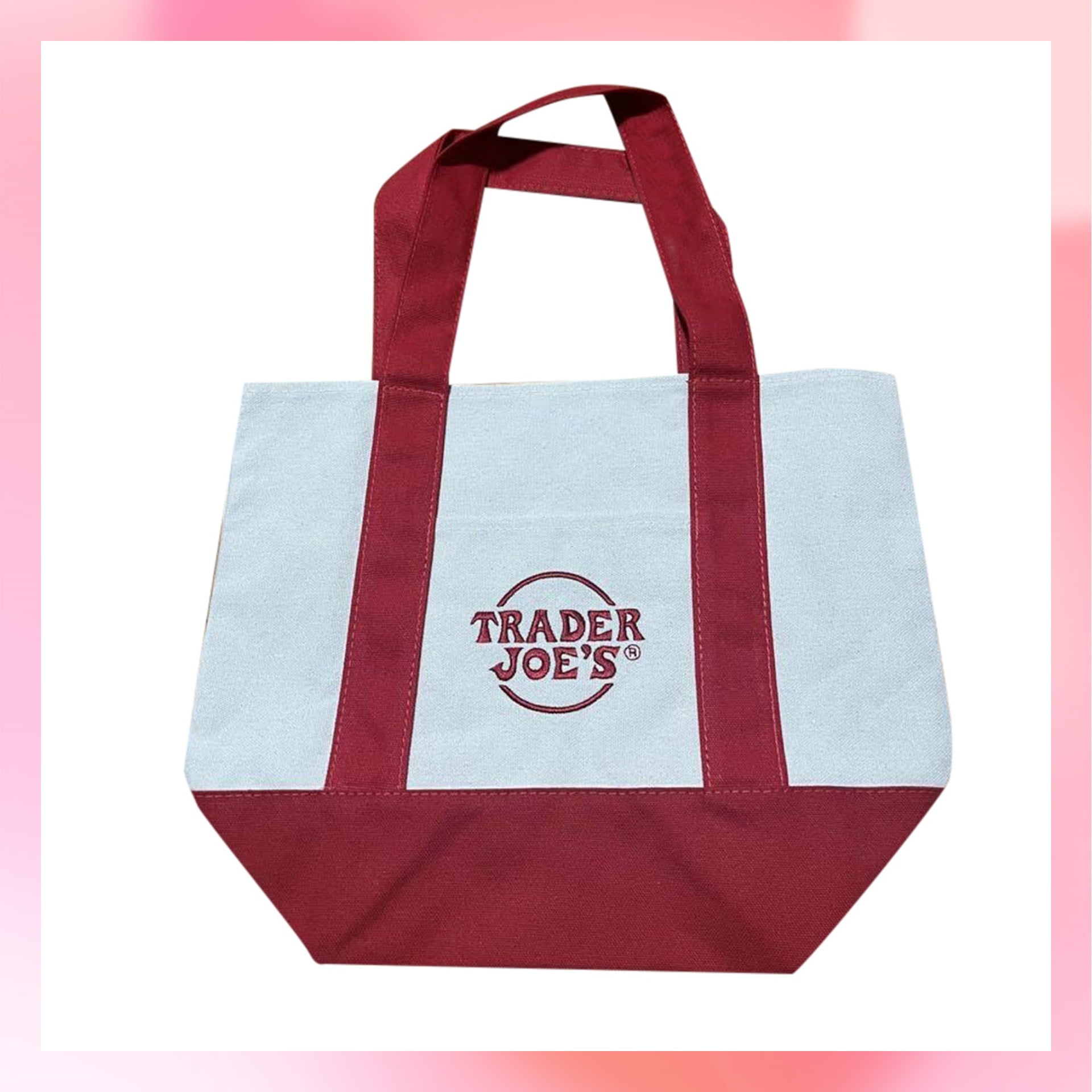 Trader Joe's Pastel Mini Canvas Bags - 2025 NEW Limited Edition ...