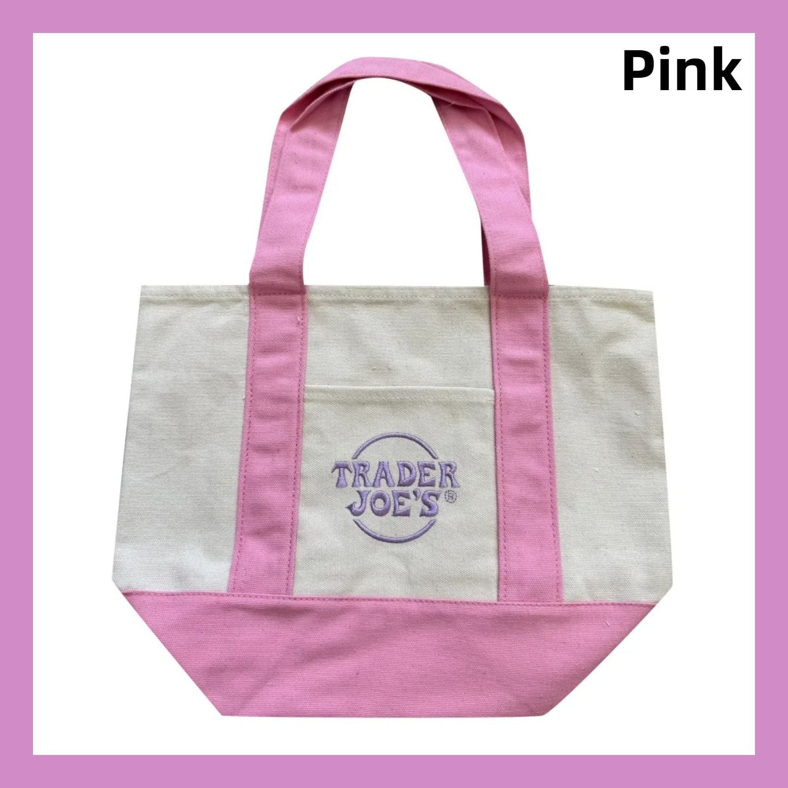 Trader Joe's Pastel Mini Canvas Tote Bag, 2025 LIMITED EDITION NWT (8 ...