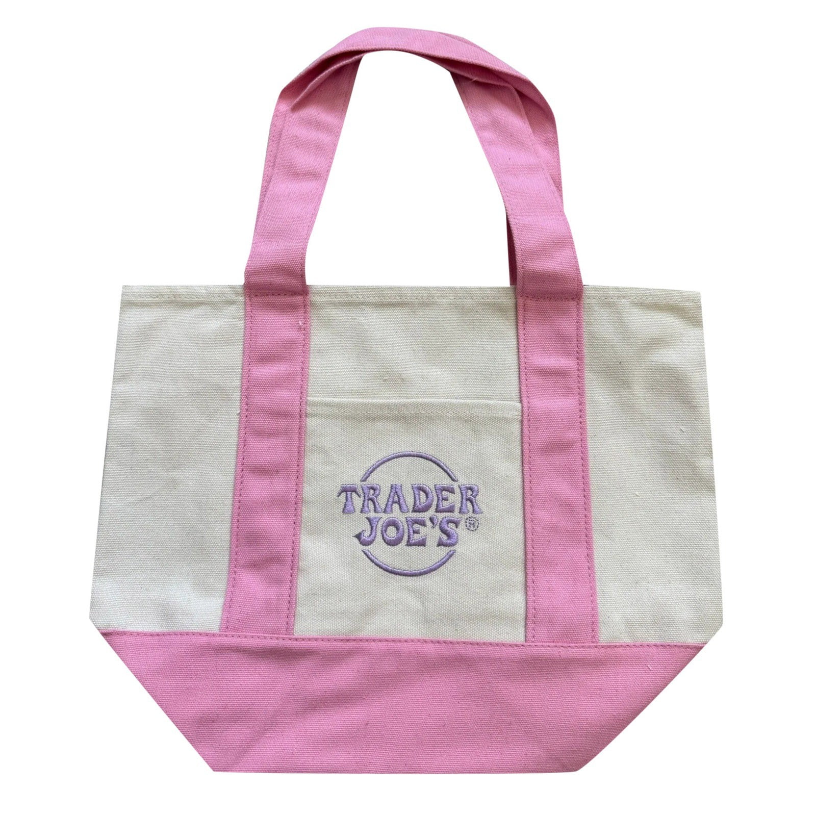 Trader Joe's Pastel Mini Canvas Tote Bags 2025 LIMITED EDITION NWT Pink ...