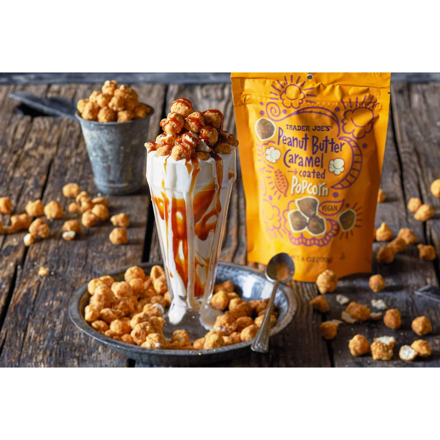 Trader Joe’s Peanut Butter Caramel Coated Popcorn 6 Oz - Walmart.com