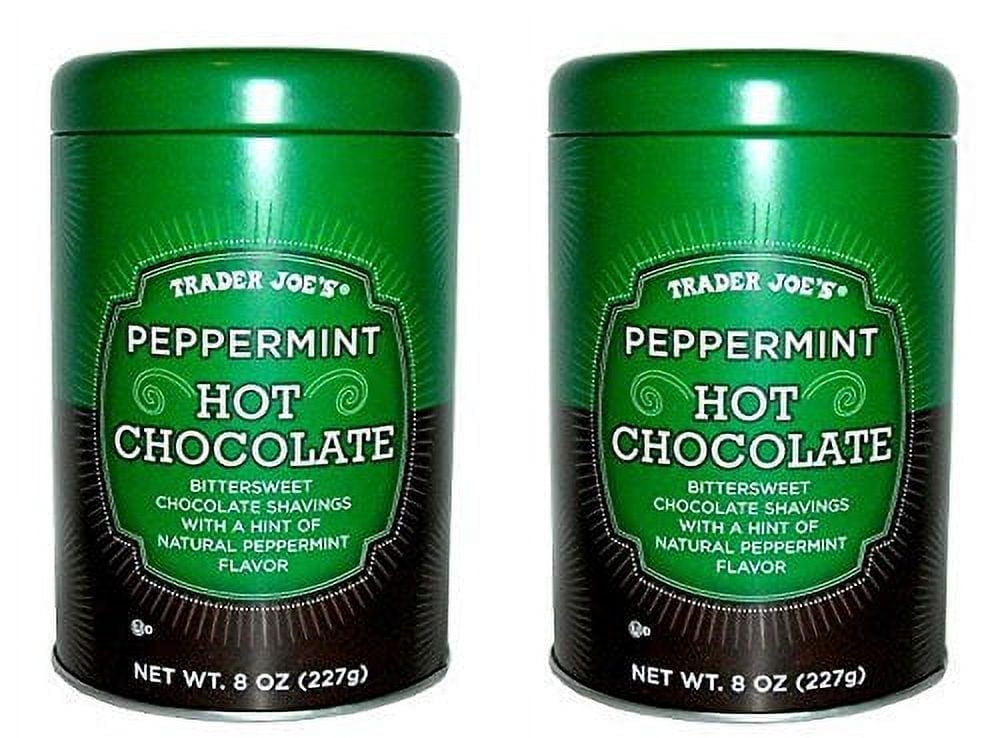 Trader Joe's Peppermint Hot Chocolate 8 oz Canister Pack of 2 - Walmart.com