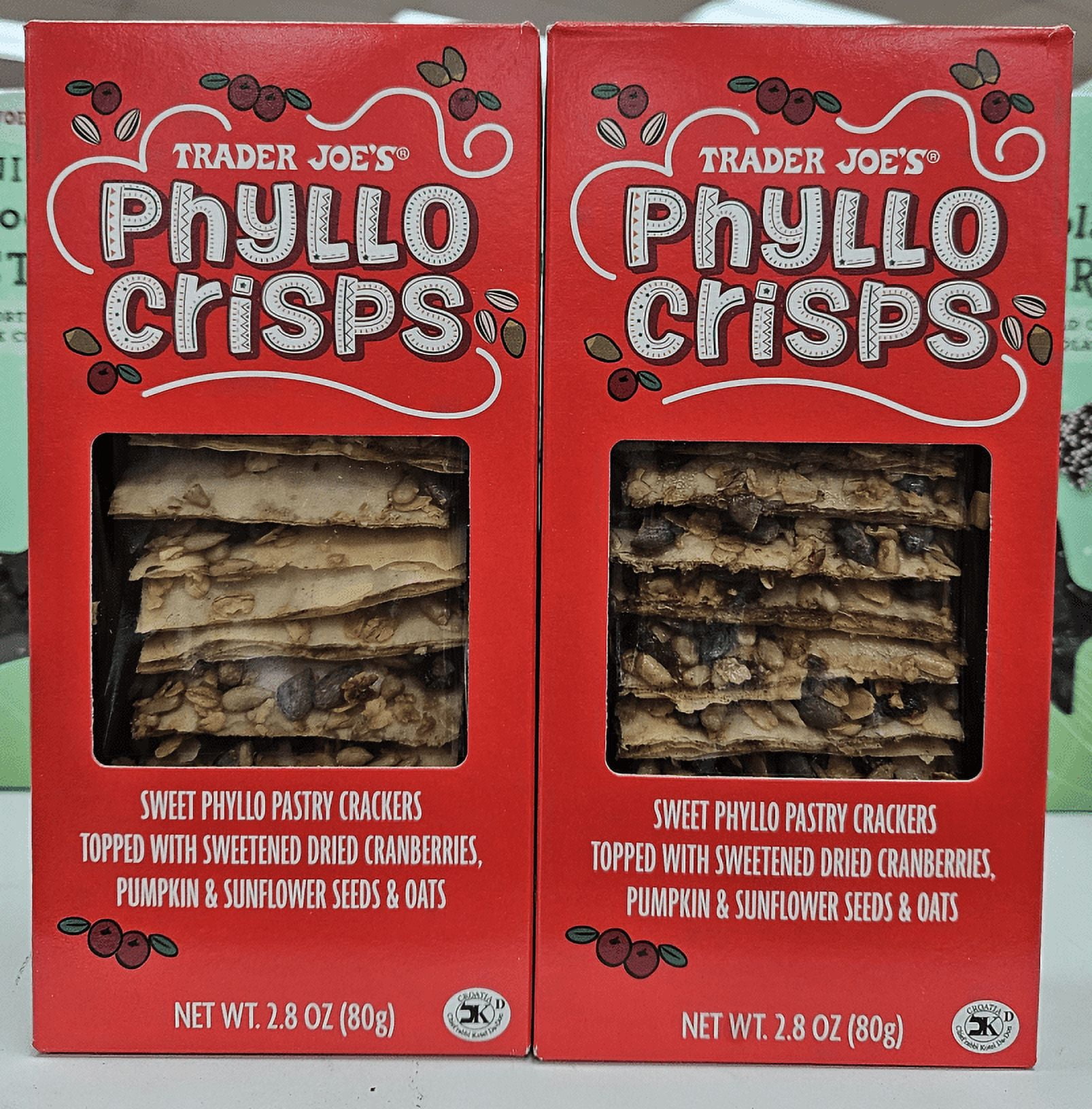 Trader Joe's Phyllo Crisps 2.8oz 80g (2 Boxes) - Walmart.com