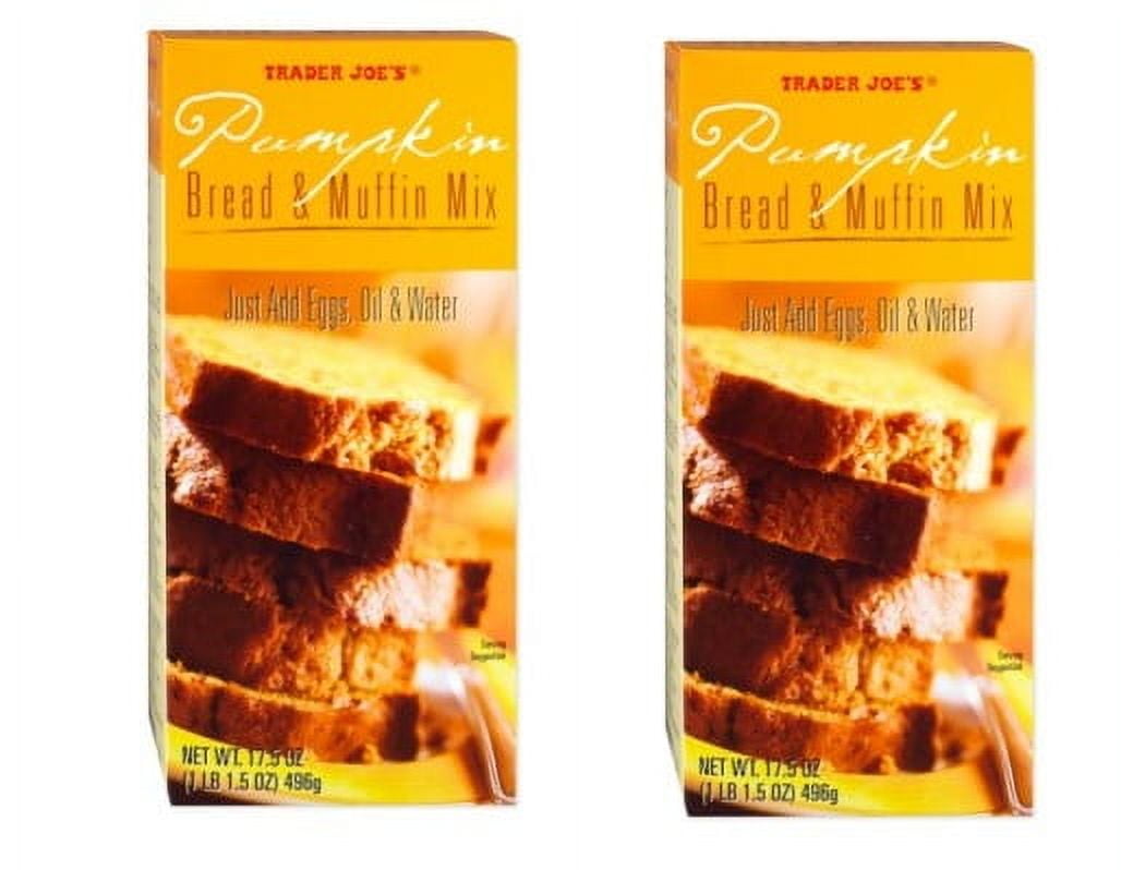 Trader Joe's Pumpkin Bread & Muffin Mix Net WT 17.5 oz (1 LB 1.5 oz) 496g x 2 pack - Walmart.com
