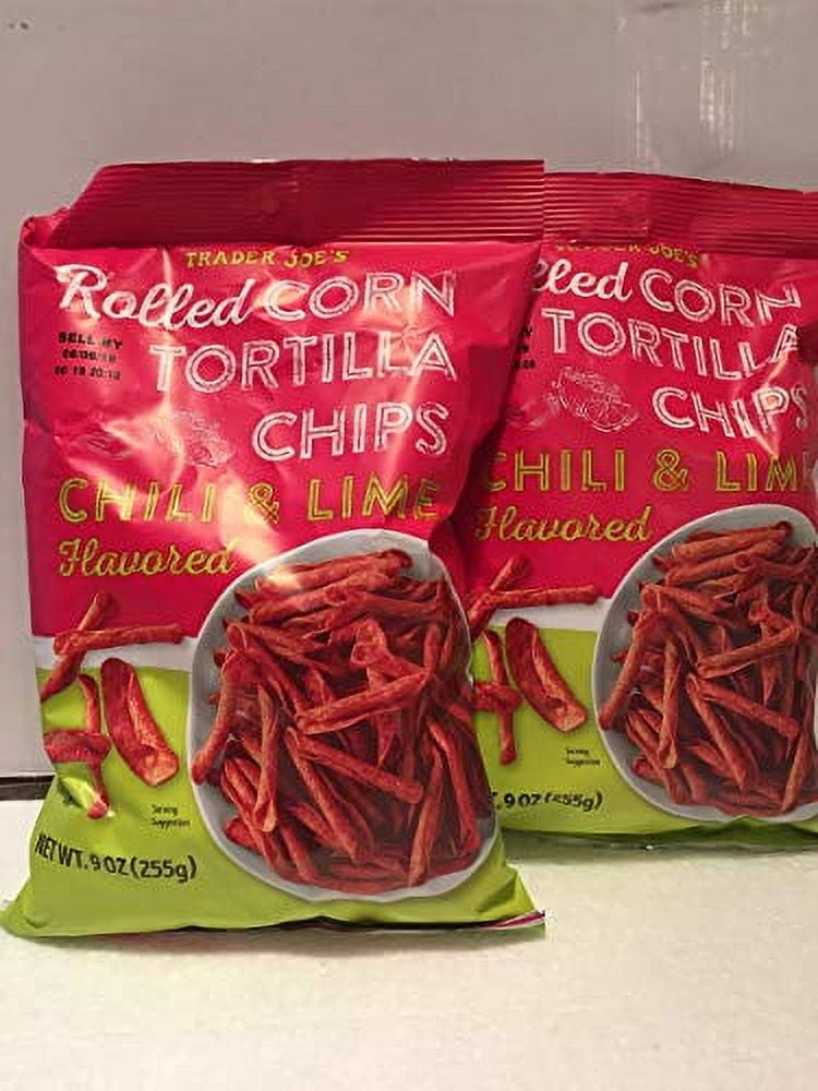 Trader Joe's Rolled Corn Tortilla Chips Chili Lime 9 Oz Pack of 2 ...