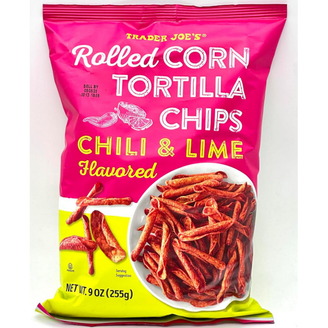 Trader Joe's Rolled Corn Tortilla Chips Chili & Lime - Pack of 1 - Walmart.com