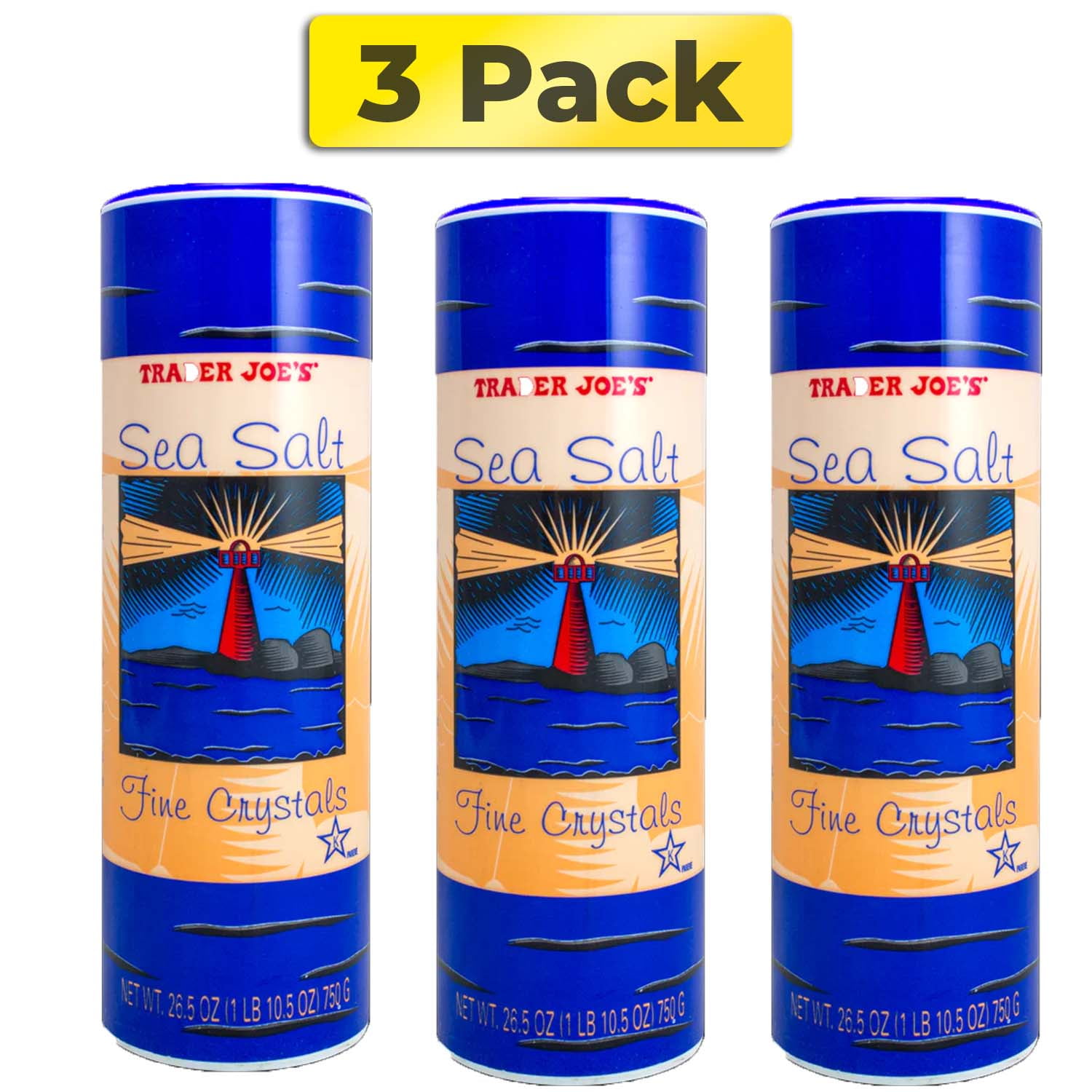 Trader Joe's Sea Salt Fine Crystals, Finishing Salt, Cooking Salt - 26. ...