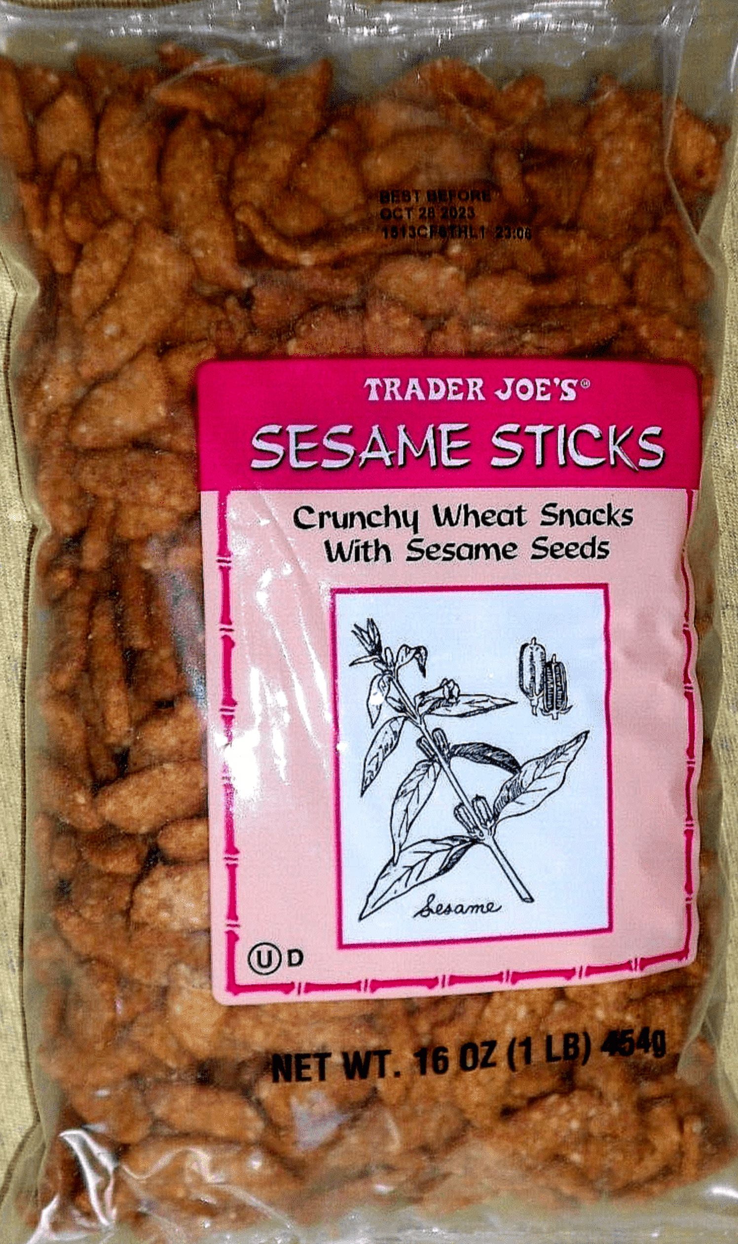 Trader Joe's Sesame Sticks, Roasted Sesame Seeds, Crispbread Snack, 16 ...