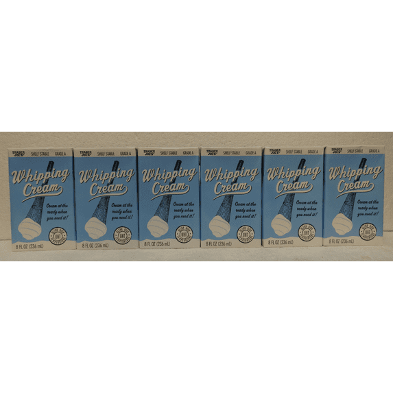 Trader Joe's Shelf Stable Grade A Whipping Cream 8fl oz 236ml (6 ...