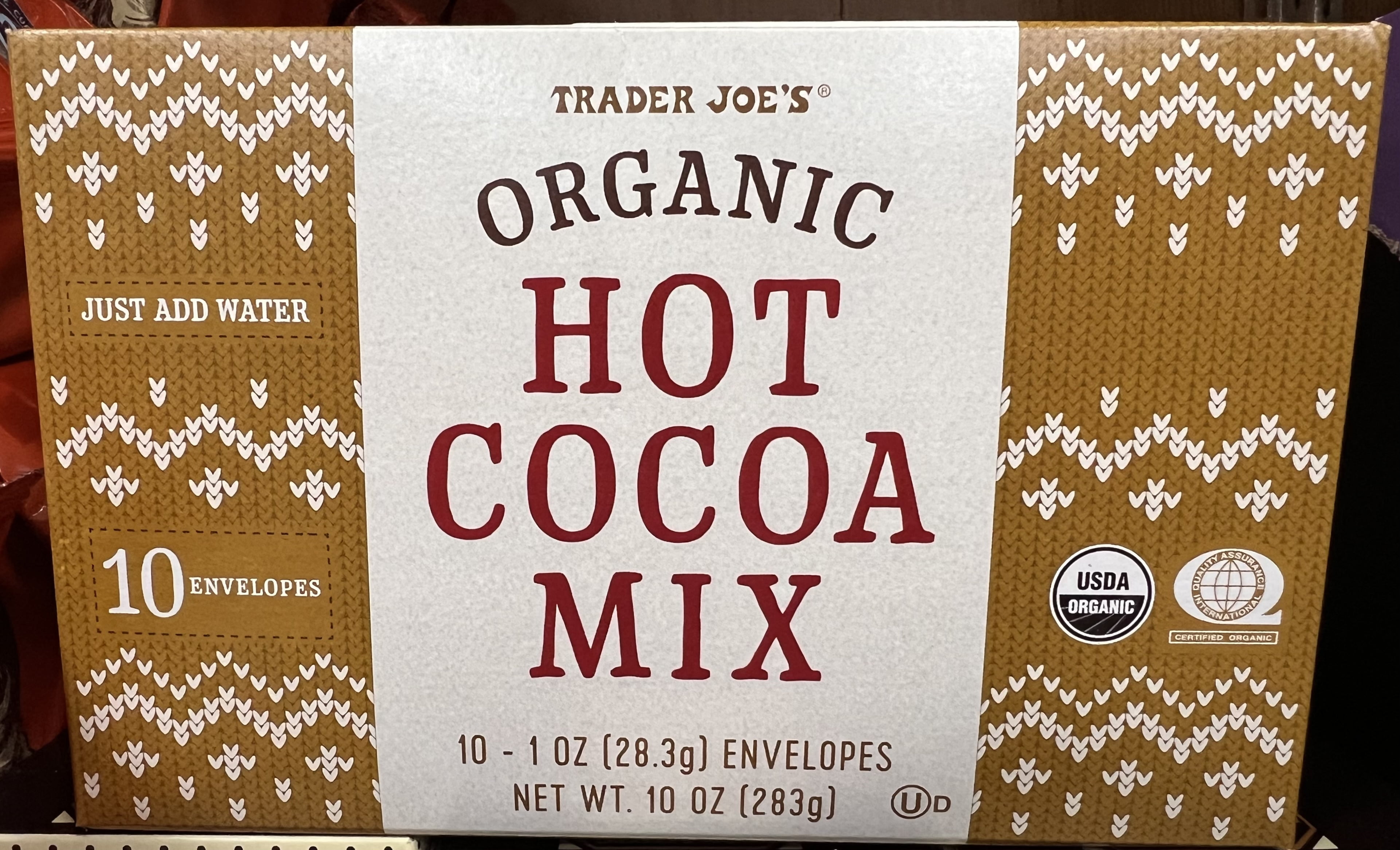 Trader Joe's USDA Organic LIMITED TIME Hot Cocoa Mix Chocolate (10 ...